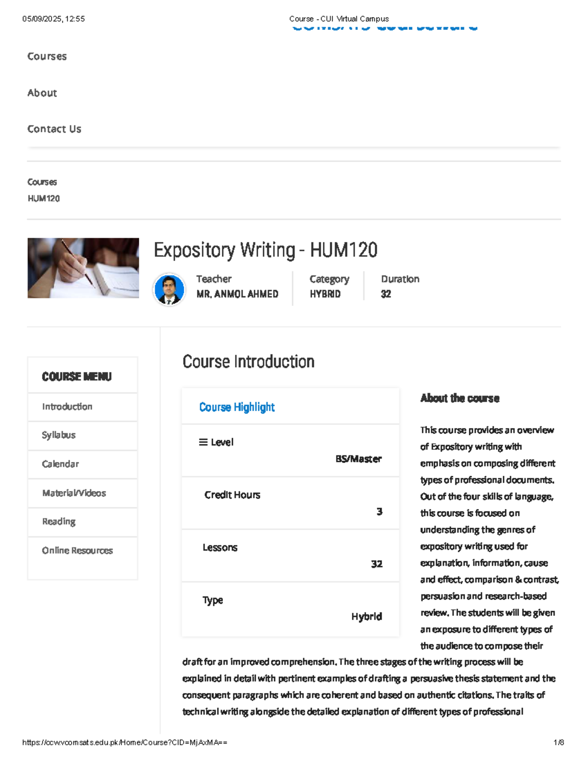 HUM120 Expository Writing Course Overview and Resources - Studocu