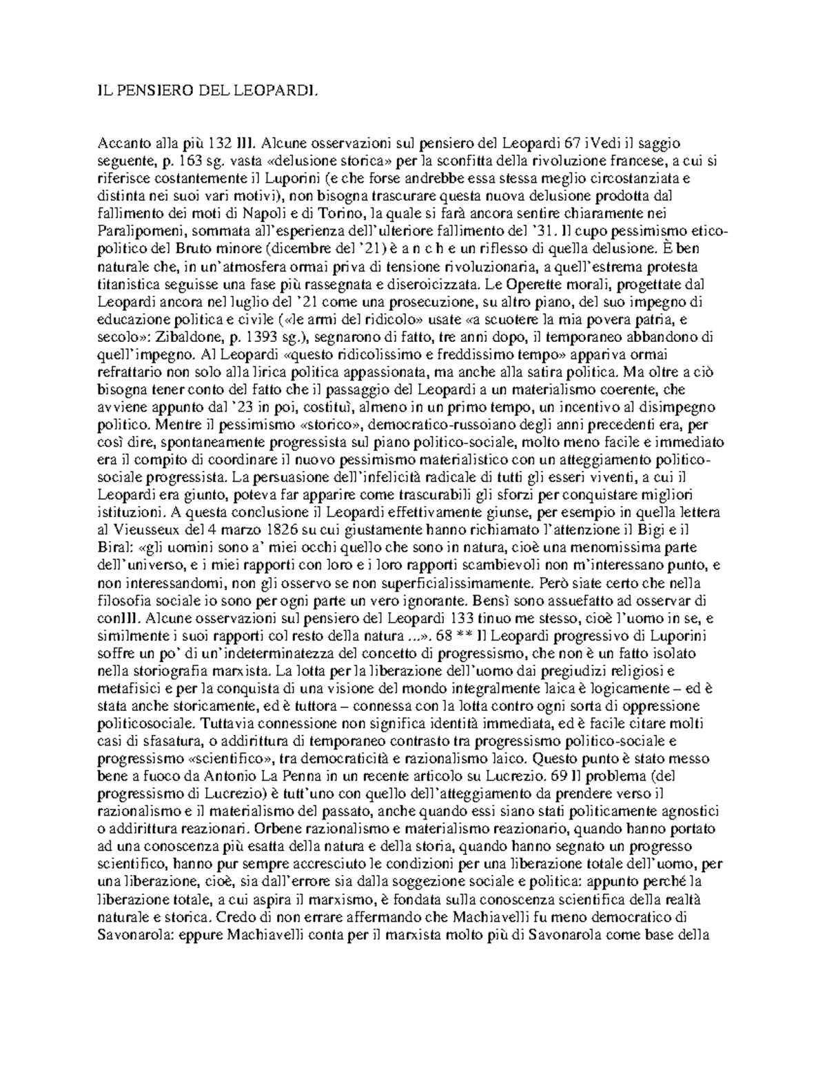 Il pensiero del leopardi pdf - IL PENSIERO DEL LEOPARDI. Accanto alla ...