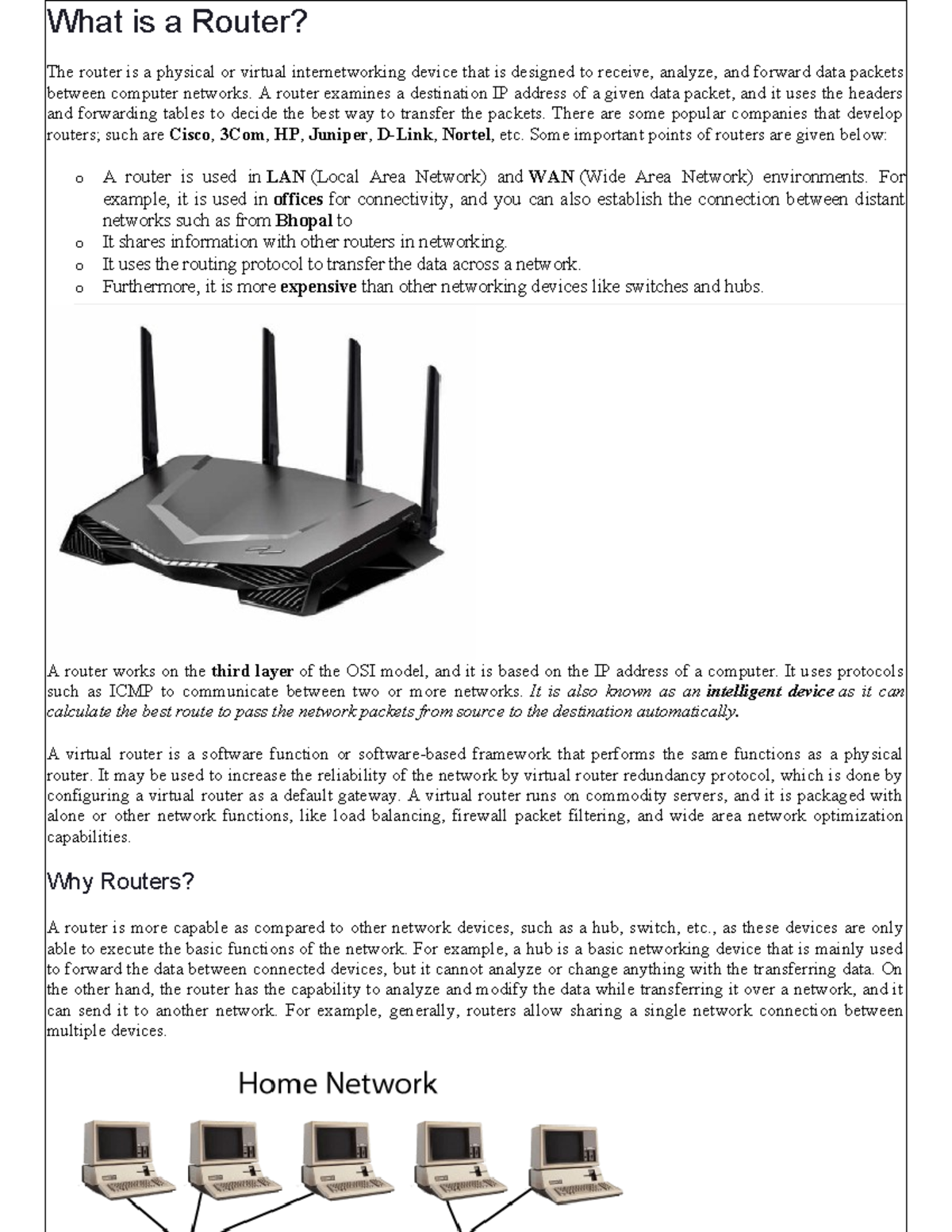 NT - Understanding Routers, Hubs, and Switches in Networking - Studocu