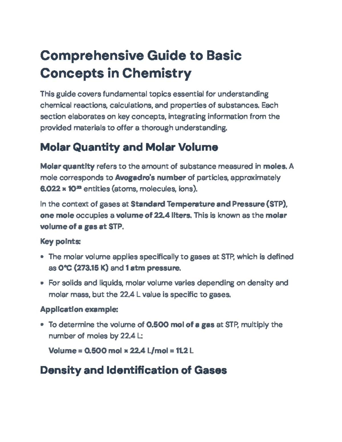 Comprehensive Guide to Basic Chemistry Concepts for CXXX Course - Studocu