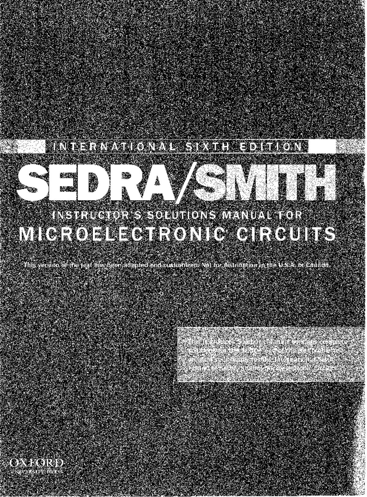Microelectronics sedra smith solution part1 - signal and system - Studocu