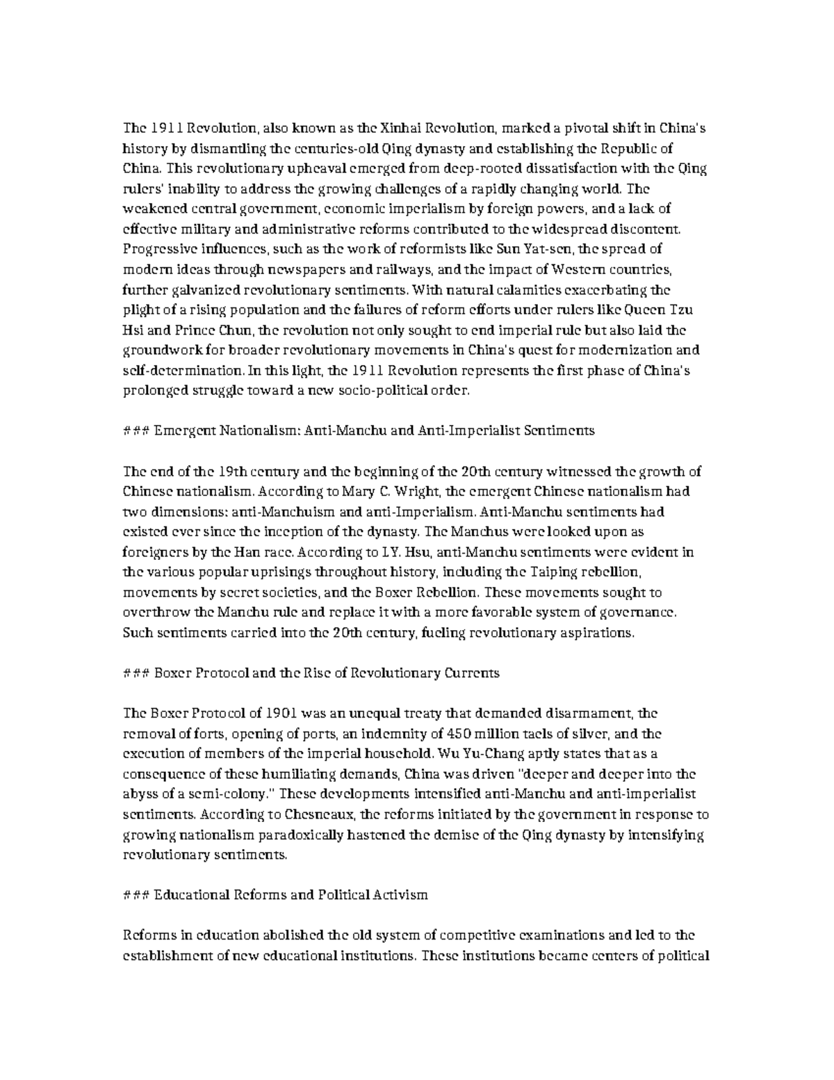 1911 Revolution - The 1911 Revolution, also known as the Xinhai ...