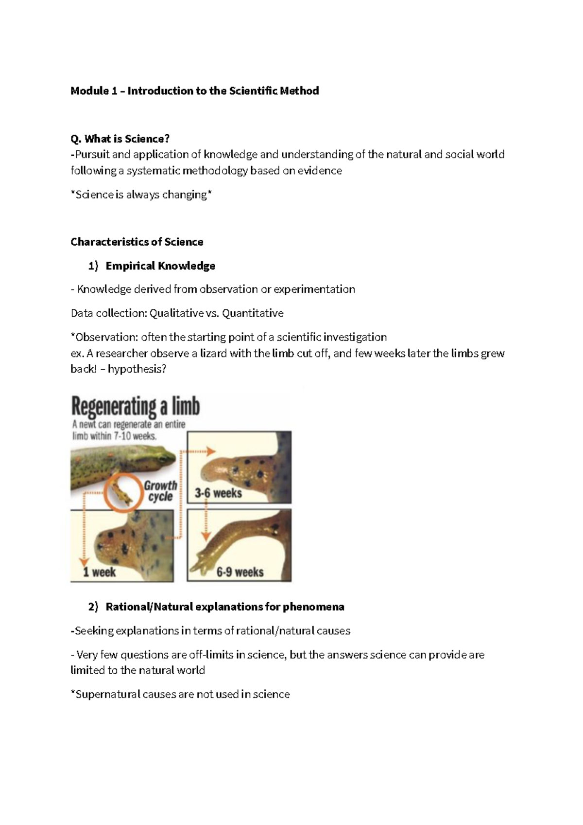 Lifesci 2A03 - Module 1: Introduction to the Scientific Method Lecture ...