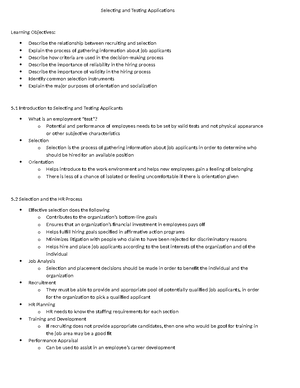 D351 Functions of Human Resource Management: Updated Pre-Assessment ...