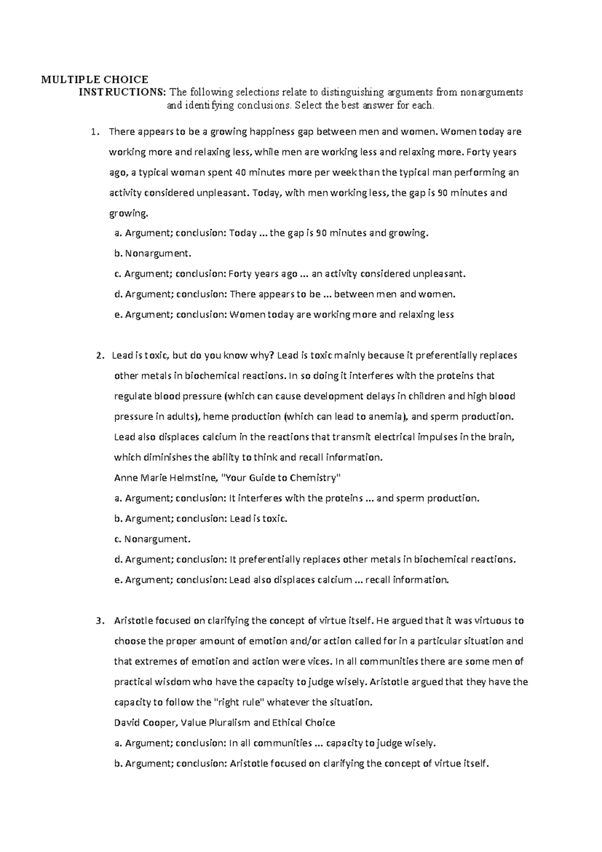 Formulas for Evaluating Arguments: A Study Guide (PHIL 101) - Studocu