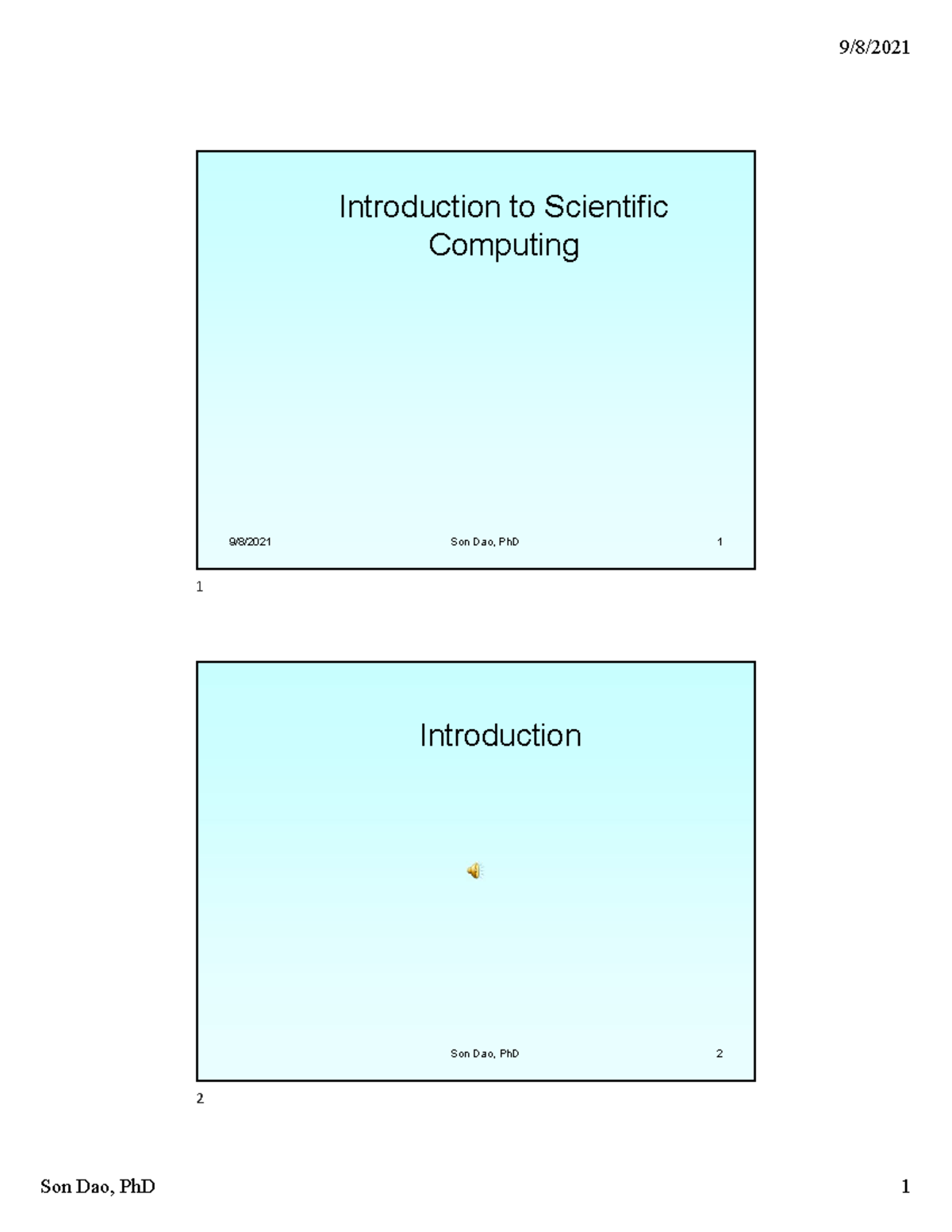 Introduction to Scientific Computing: Numerical Methods & Applications - Studocu