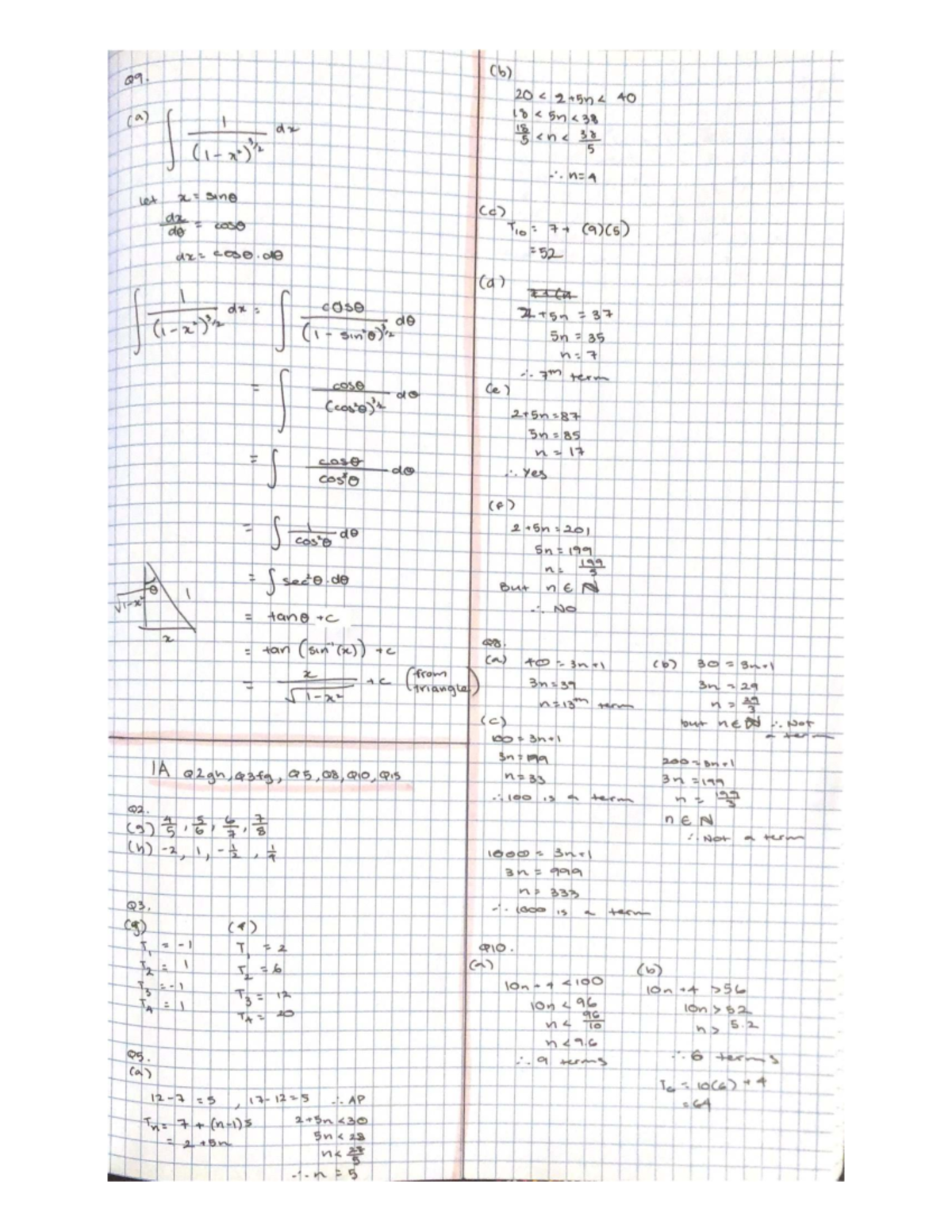 Cambridge Exercise 1A: Advanced Math Problem Solutions - Studocu
