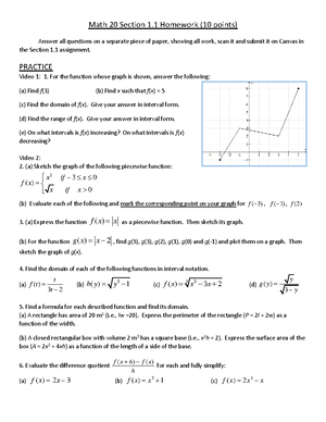 Comprehensive Guide to Functions and Their Properties (MATH101 ...