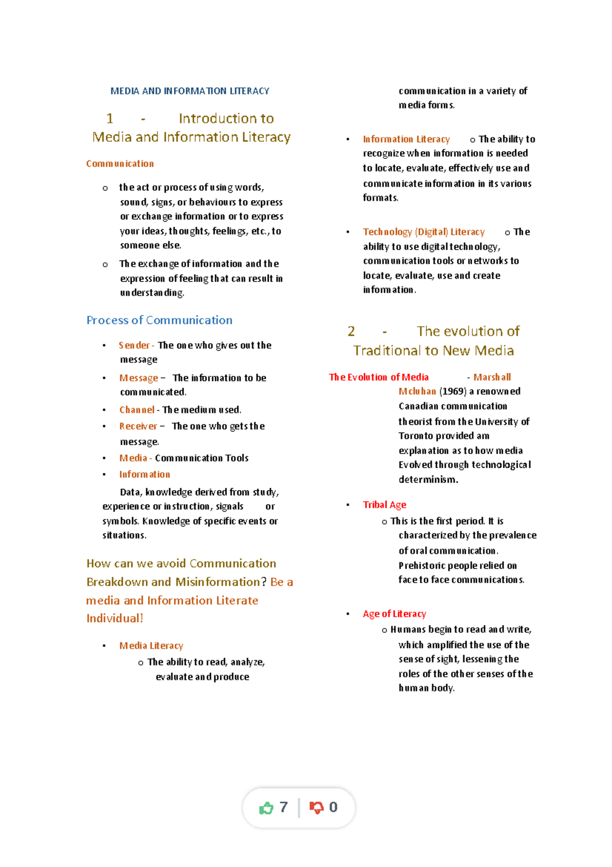 Grade 12 Media & Information Literacy Overview - Mil Reviewer v1 - Studocu