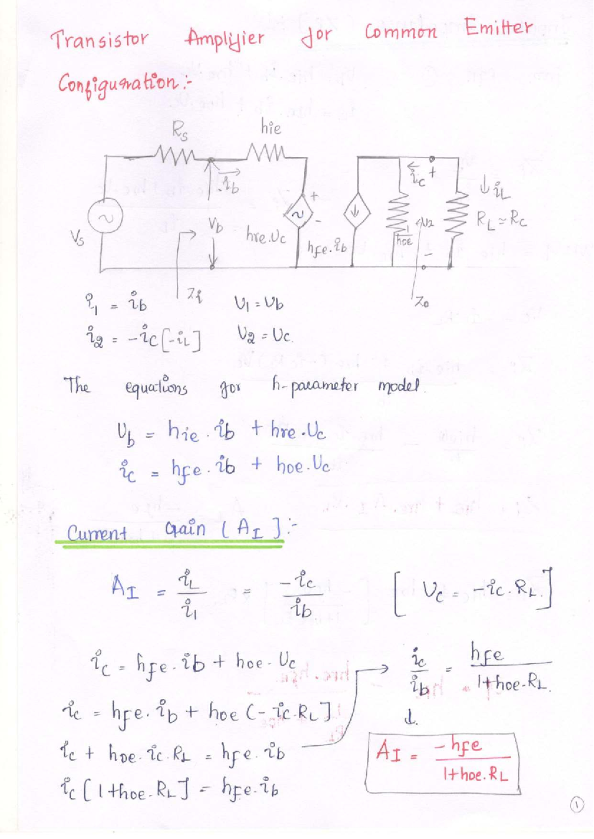 Common Emitter Configuration Analysis for Transistor Amplifiers - Studocu