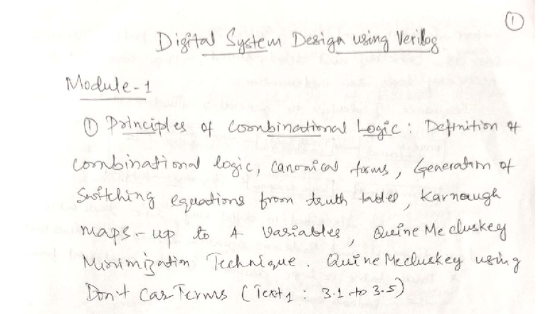 DSDV 1 Combinational Logic Design: Principles & Techniques - Studocu