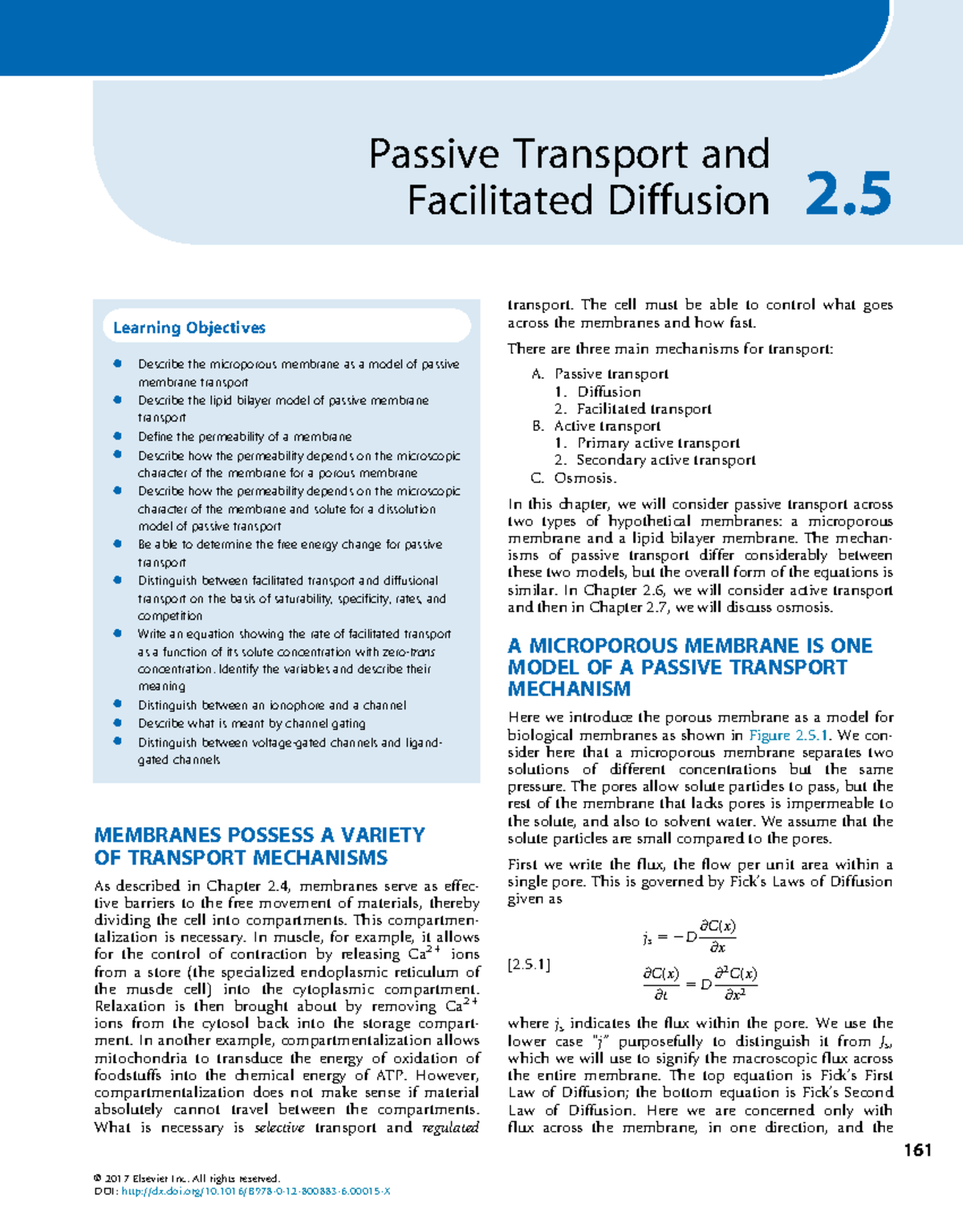 Passive Transport and Facilitated Diffusion Mechanisms in Cell ...