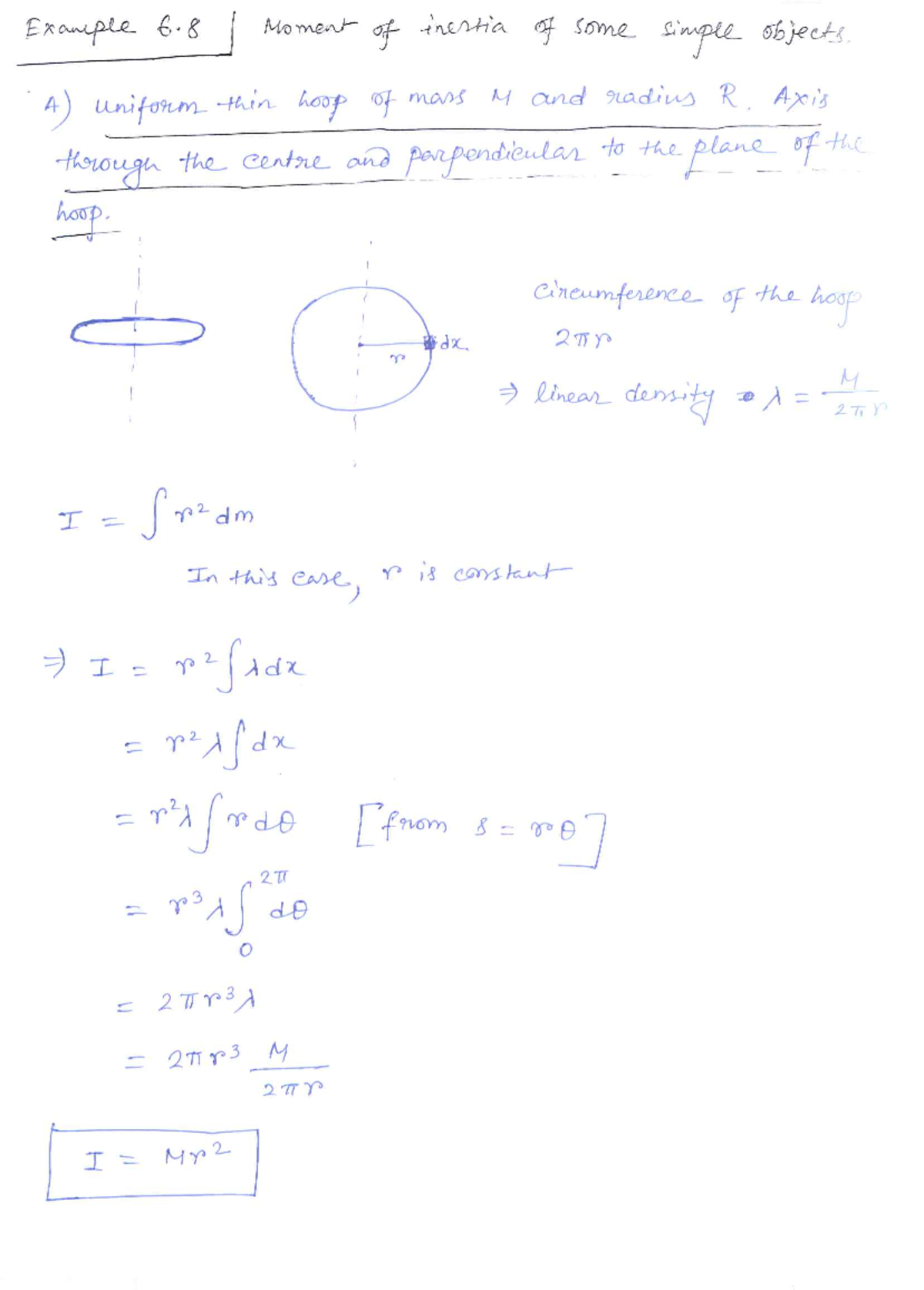Angular Momentum Problems: Moment of Inertia of Simple Objects - Studocu