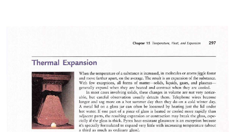 A.4 Thermal Expansion: Understanding Temperature Effects on Matter - Studocu