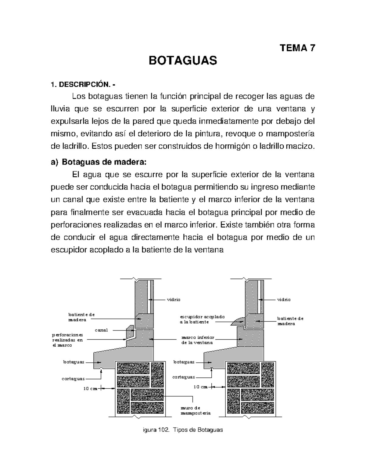 TEMA 7 - Botaguas y Vidrios: Especificaciones y Métodos de Construcción ...