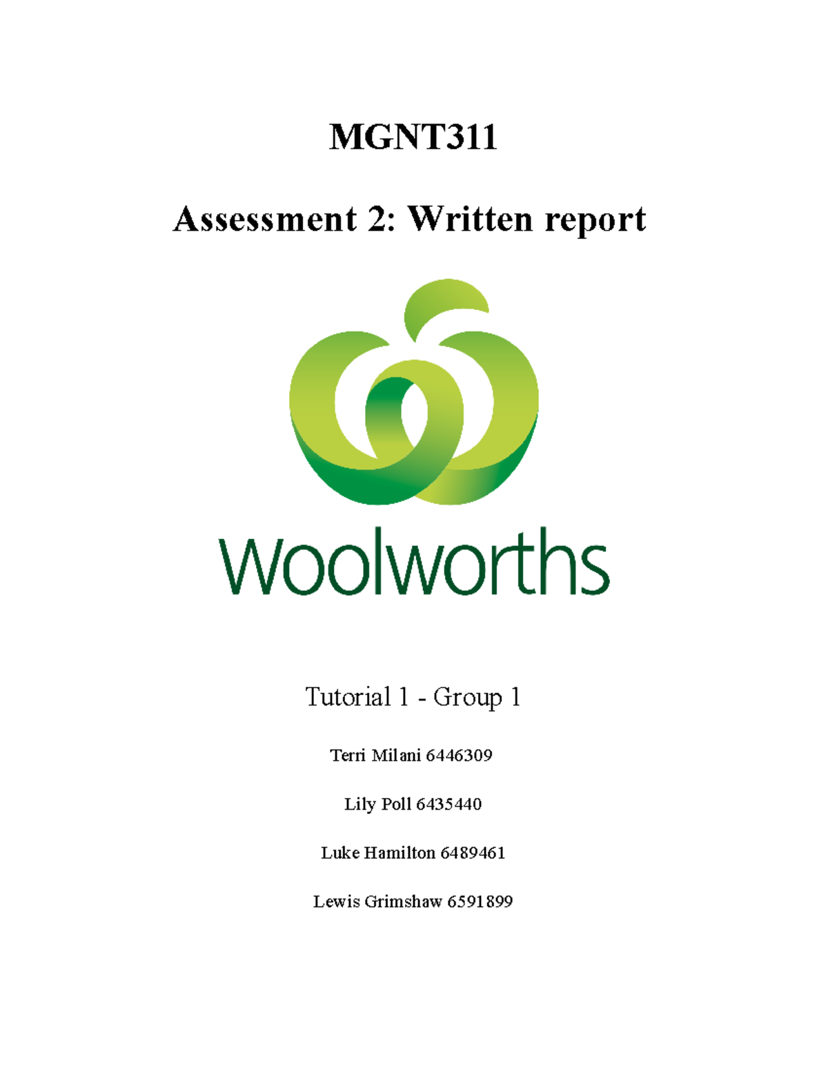 Analysis of Woolworths' Direct-To-Boot Service Implementation (MGNT ...