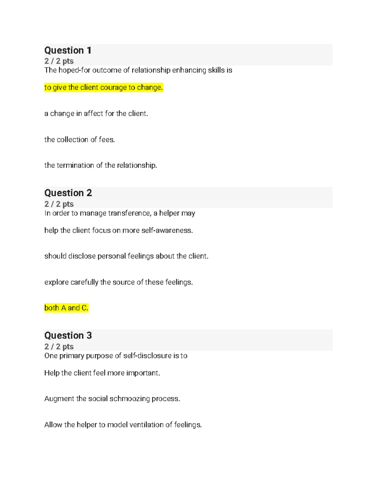 Quiz Outcome Evaluation and Termination Skills CEFS505 (362), COUC505 (362) - Skip to Main ...