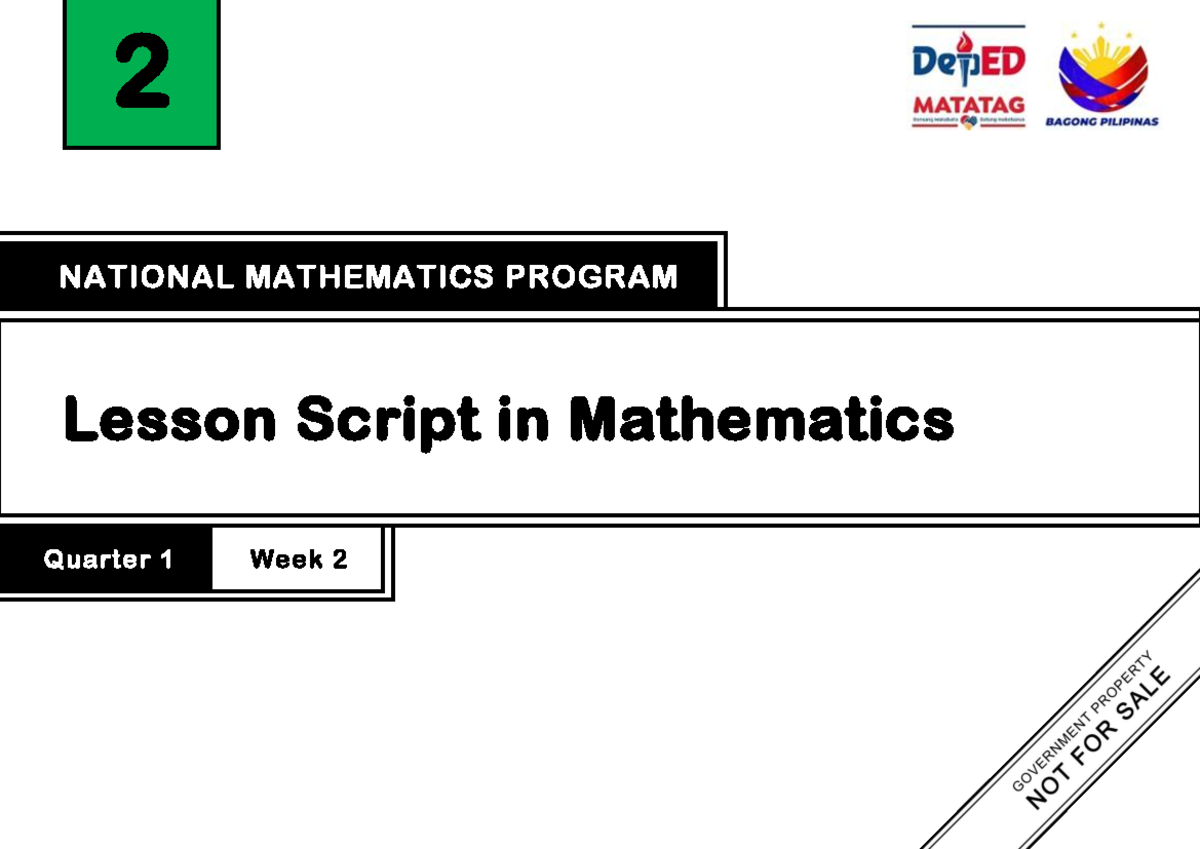 CO-2024-LS-Grade 2-NMP Q1 Week2 Day2 - 2 Quarter 1 Week 2 NATIONAL ...