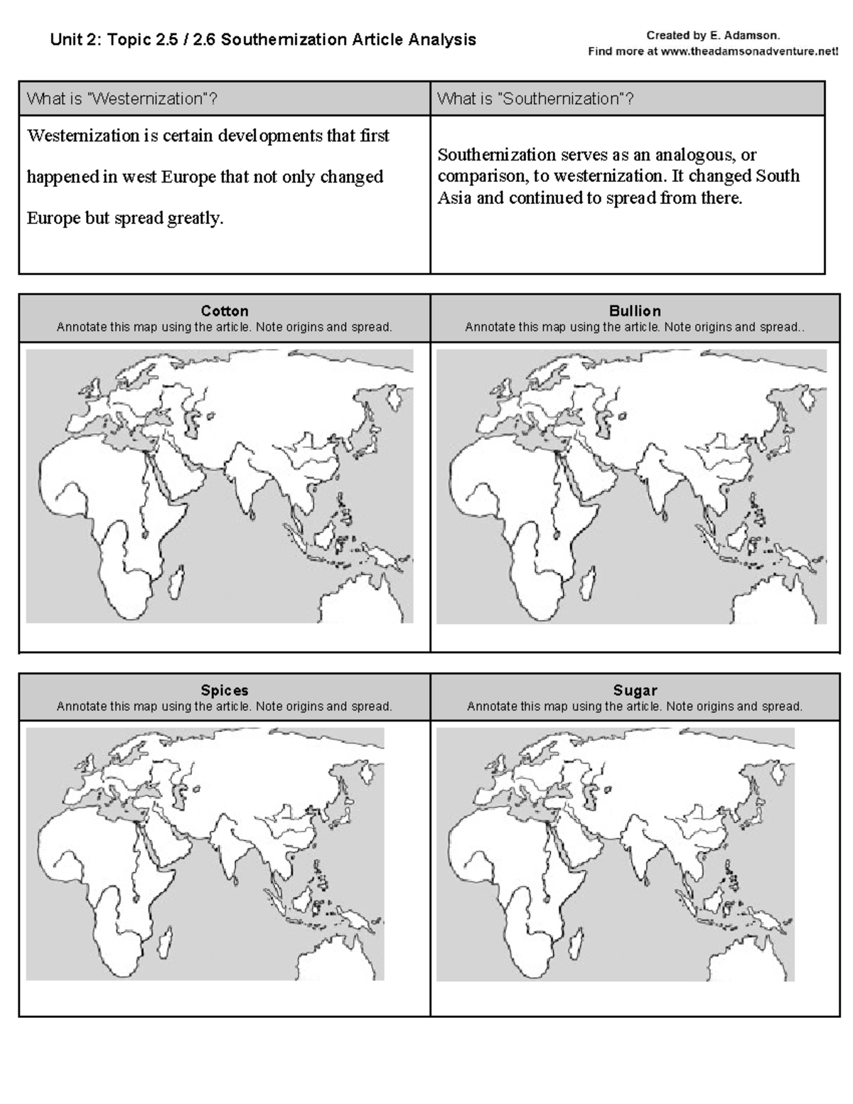 Unit 2 - Southernization Article Analysis - Insights and Discussion ...