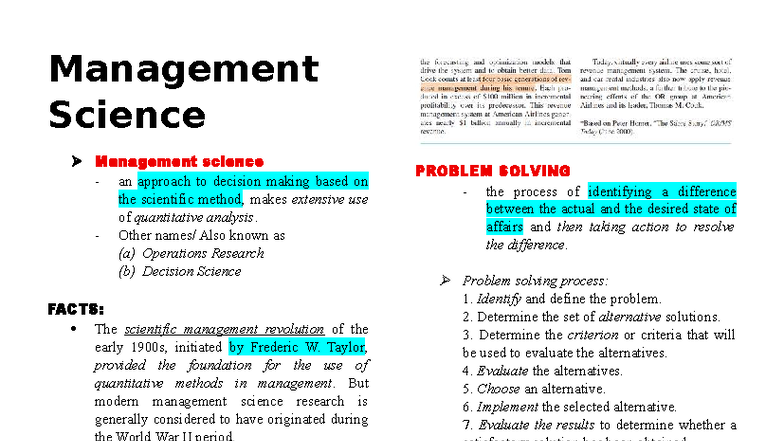 Busmath 42 - Chapter 1: Introduction to Management Science Techniques ...