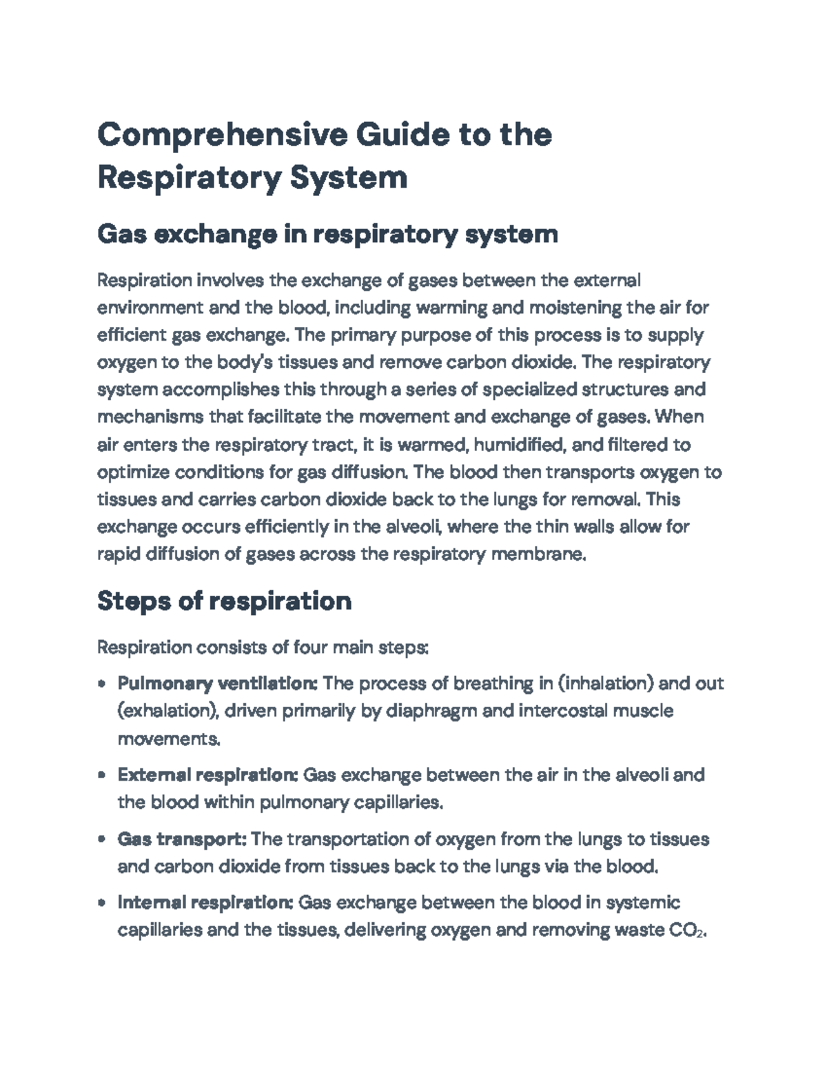 Comprehensive Guide to the Respiratory System: Anatomy & Functions ...