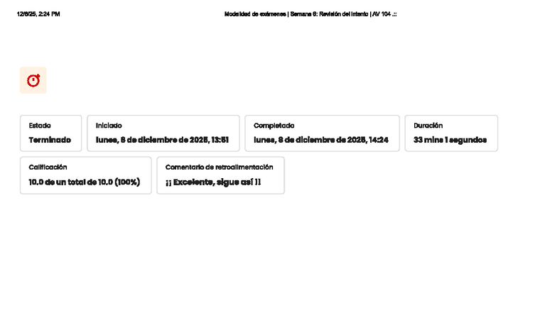 Examen Semana VI: Revisión de Intento I AV 104 - Control Estadístico ...