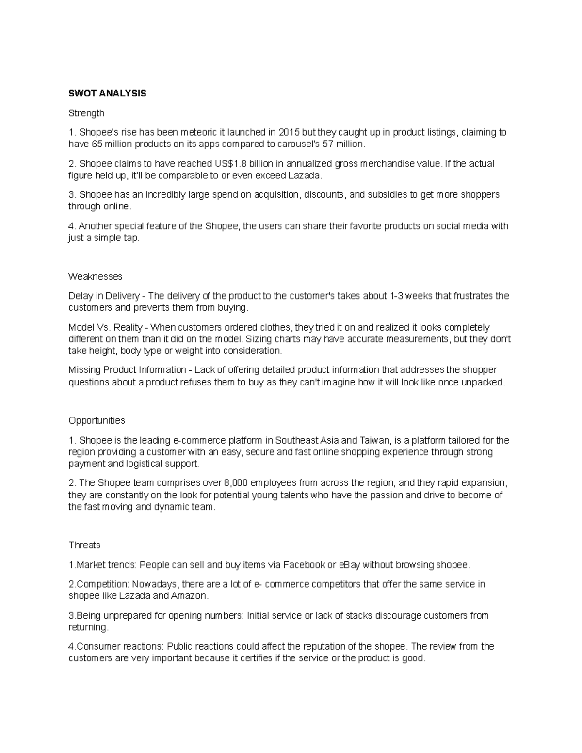 423008999-SWOT Analysis of Shopee: Strengths, Weaknesses, Opportunities ...