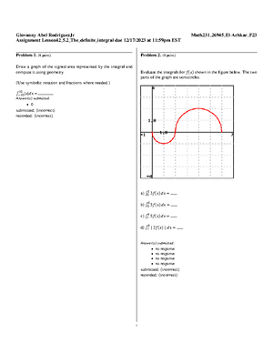 MATH:1850 Practice Exam 1 Fall 2024 - Problem Set and Solutions - MATH ...