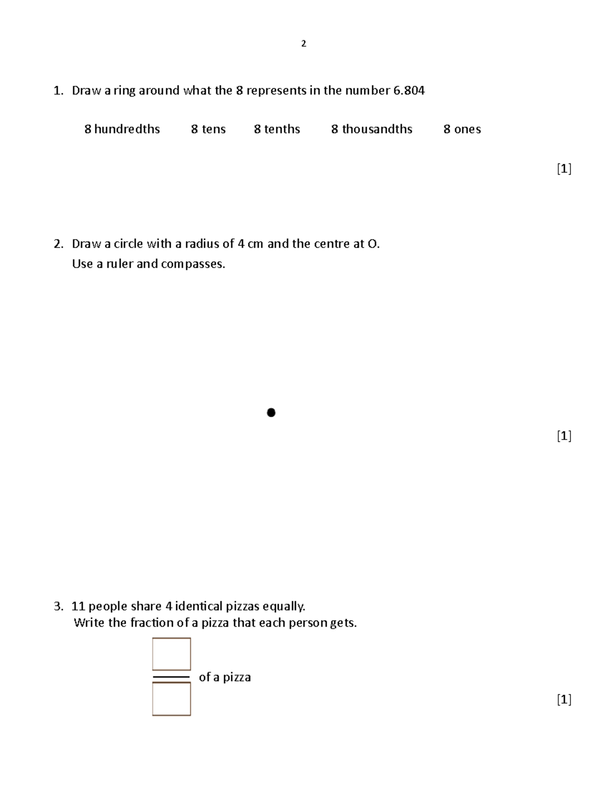 Mock Exam - Paper 2: Understanding Fractions, Shapes, and Data Analysis ...