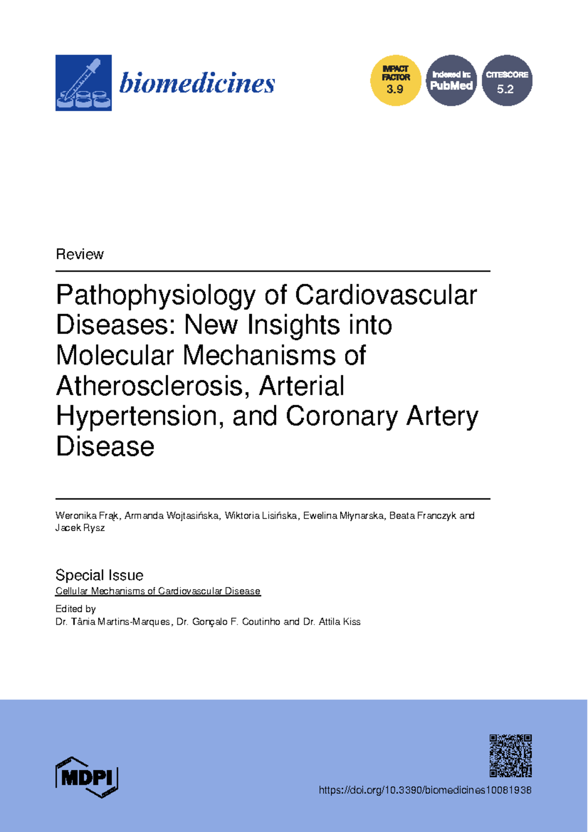 Pathophysiology of Cardiovascular Diseases: Insights on Atherosclerosis ...