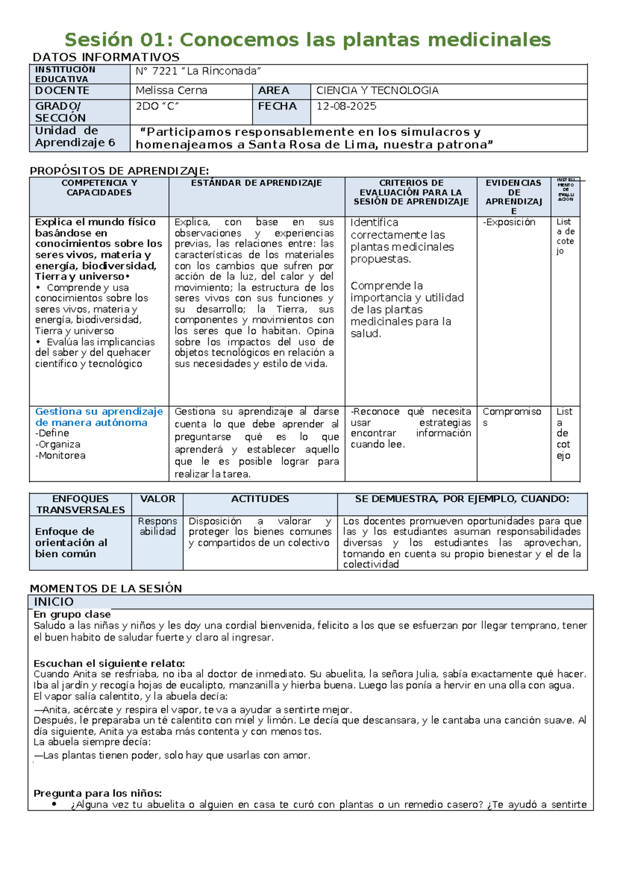 S01: Importancia de las Plantas Medicinales en la Salud - Studocu