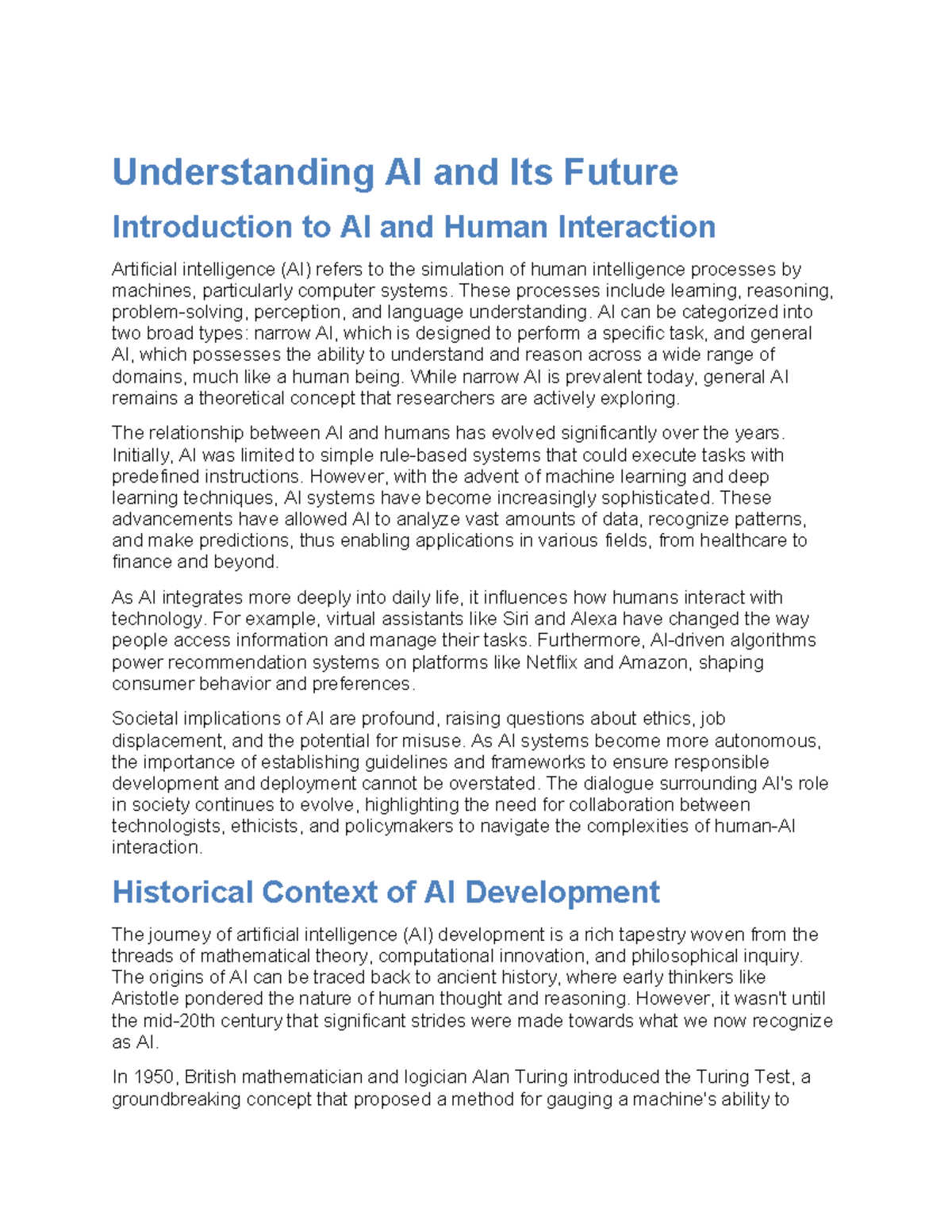 Understanding AI and Its Future - Understanding AI and Its Future ...