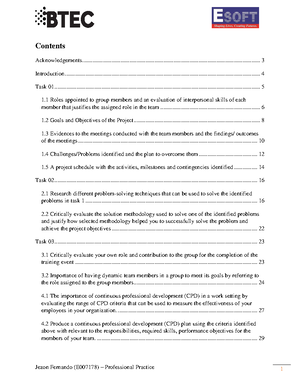 Unit 03 - Professional Practice- Assignment 2021 - Higher Nationals ...