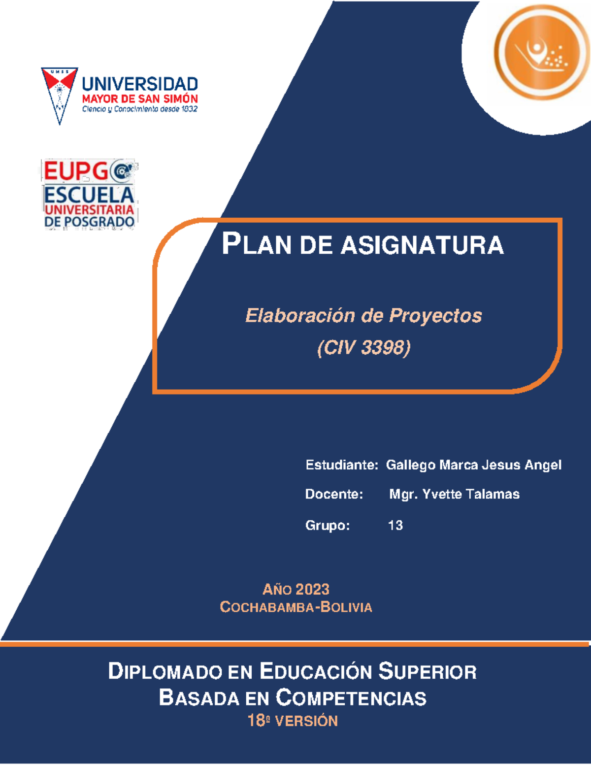 Plan de Asignatura CIV 3398: Elaboración de Proyectos Carreteros - Studocu