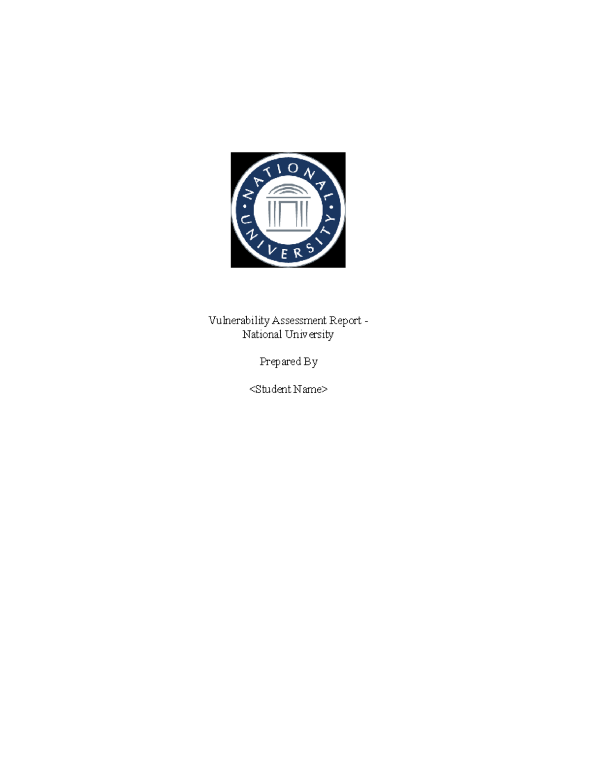 Vulnerability Assessment Report Template for CYB608 - Studocu