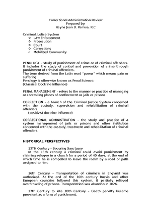 CRIM Board - TOS - CRIMINOLGY EXAM MAIN SUBJECTS 1. CRIMINAL ...