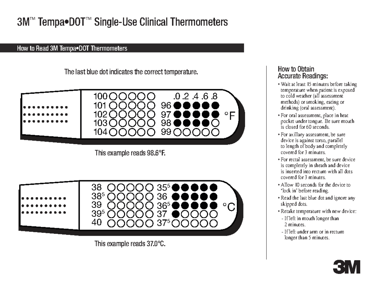 Clinical Thermometers: Accurate Reading Techniques for 3M Devices - Studocu