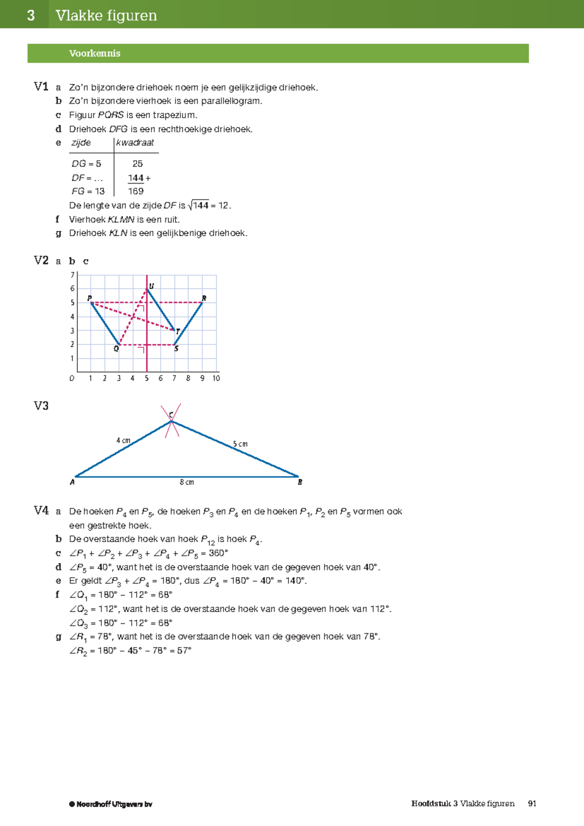 Uitwerkingen Hoofdstuk 3: Vlakke Figuren - Moderne Wiskunde - Studeersnel