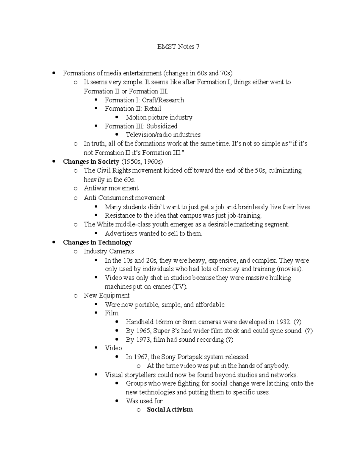 EMST Notes 7 - Changes in Media Entertainment Formations (60s-70s ...