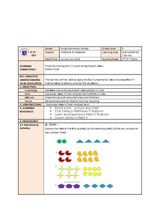 DLP-pictograph - Detailed Lesson Plan - LESSON EXEMPLAR School Dela Paz ...