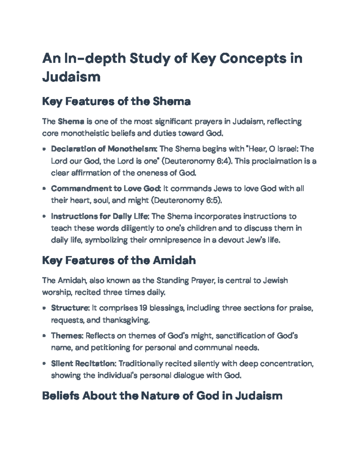 Jewish Beliefs and Practices: An Overview of Key Concepts and Doctrines ...