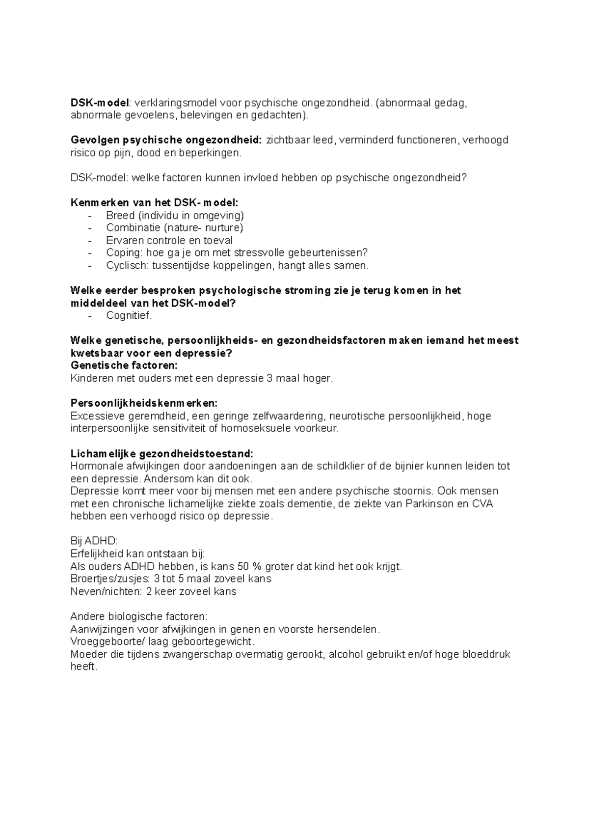 Het DSK-model: Factoren van Psychische Ongezondheid en Kwetsbaarheid ...