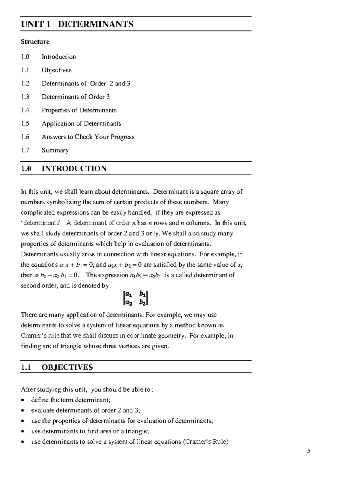 UNIT 1 Determinants - Comprehensive Study Notes for MBA - Studocu