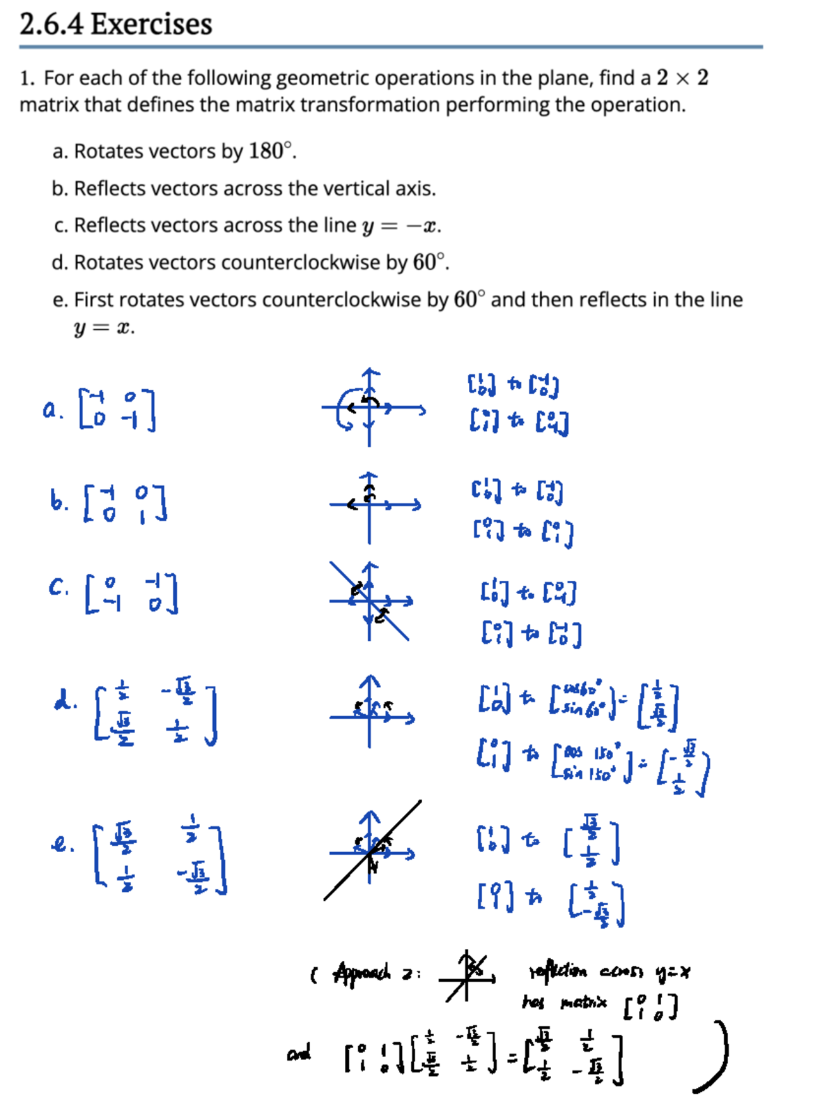 Linear Algebra (MATH 101): Matrix Transformations Exercises & Solutions ...