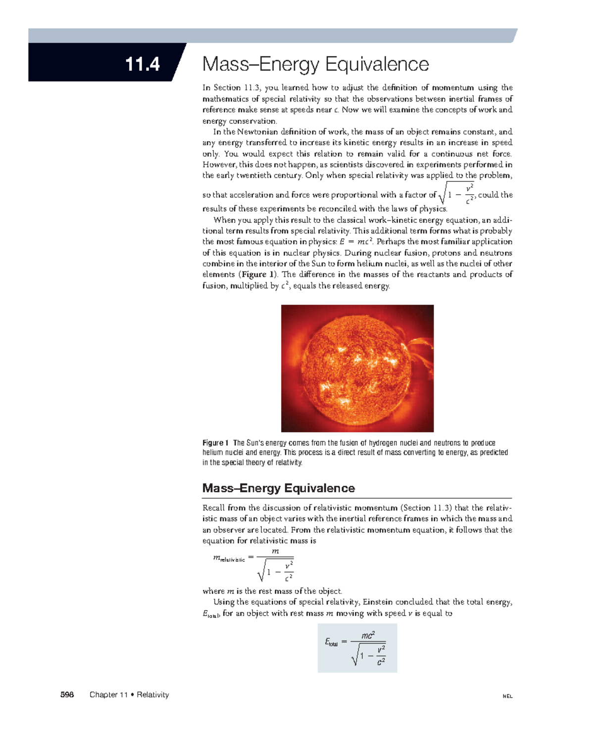 Phys12 C11.4 Mass–Energy Equivalence in Nelson Physics 12 Textbook ...