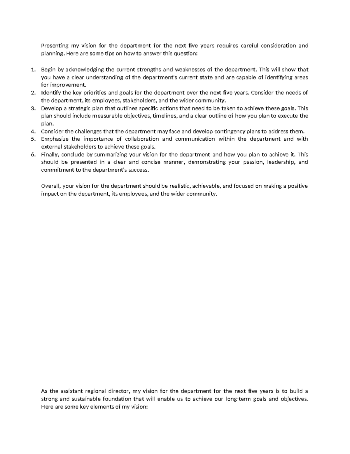 Vision Planning for the Department (Next 5 Years) - IGNOU Strategy ...