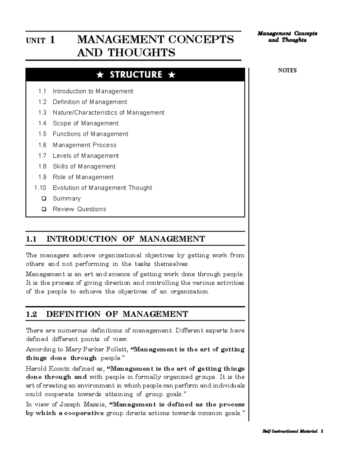 Management Concepts and Theories: A Comprehensive Overview - Studocu