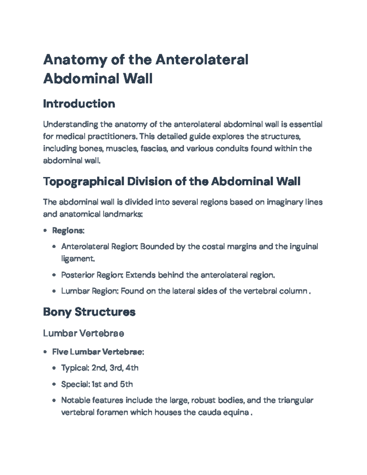 Anatomy of the Anterolateral Abdominal Wall: Structure and Function ...