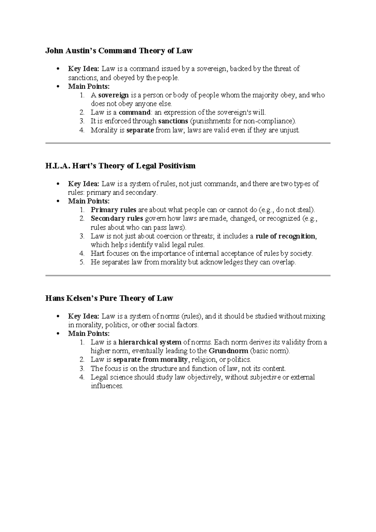 PHL 202: Command Theory and Legal Positivism Overview - Studocu