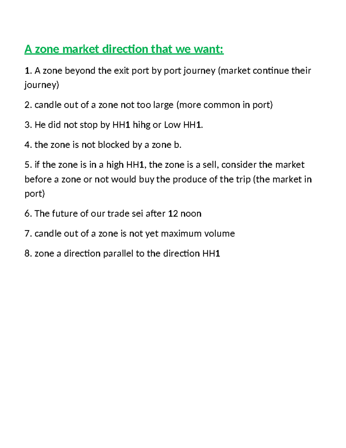 Zone A Direction: Market Analysis and Trade Strategies in Forex - Studocu
